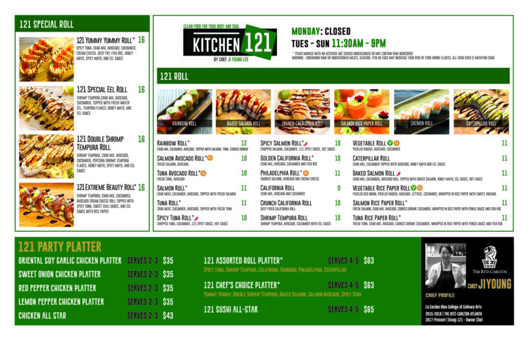 Duluth MENU – Welcome to kitchen 121!